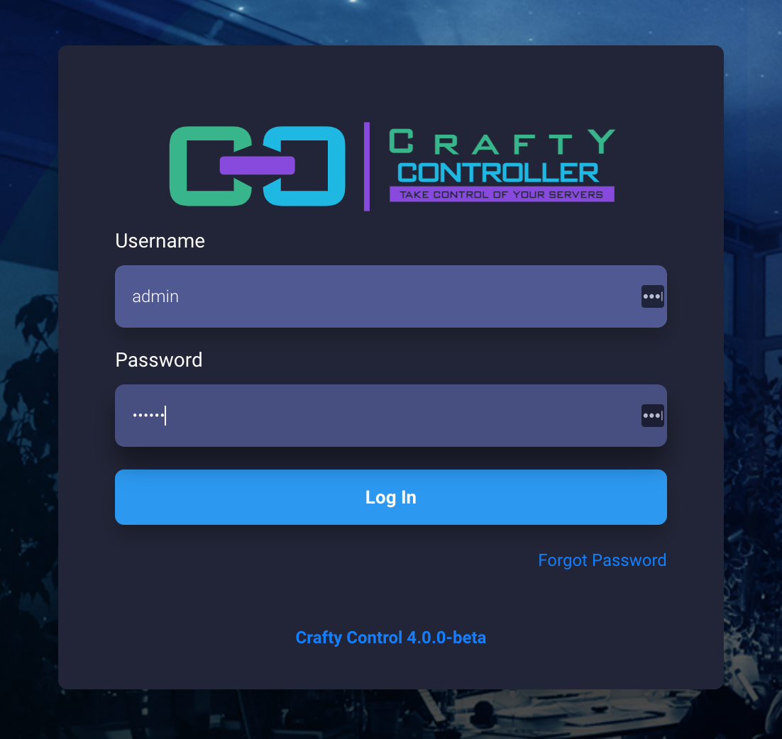 Crafty Controller | Getting Started